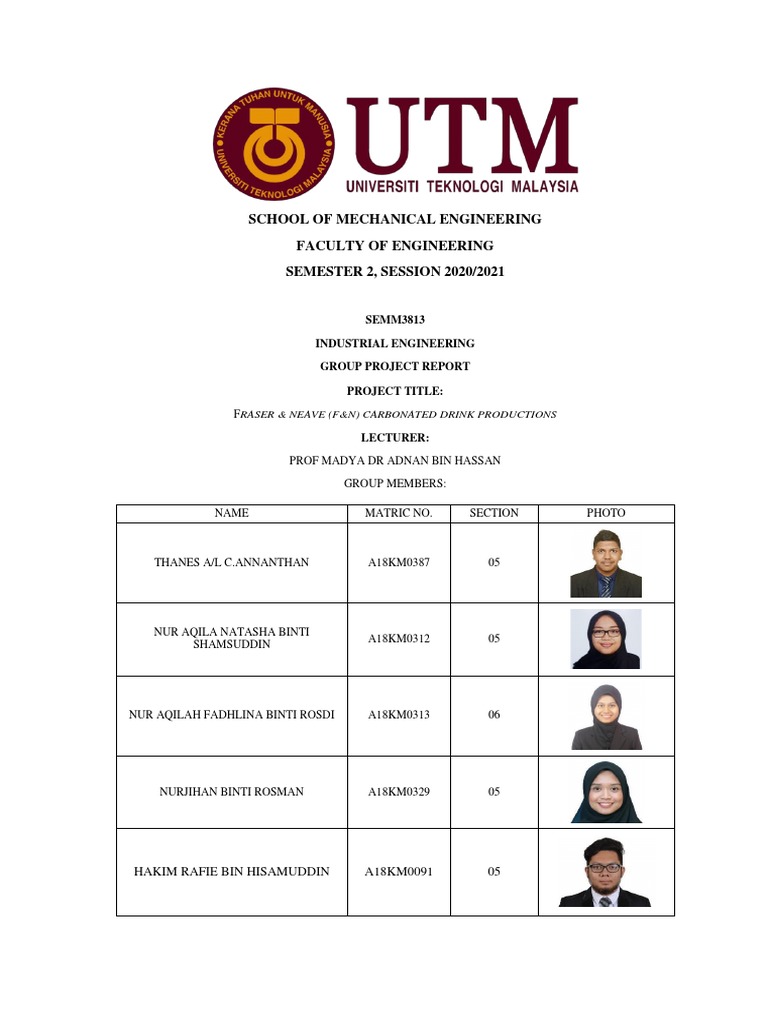 Industrial Engineering - Group Project - Group 5j | PDF | Beverages ...