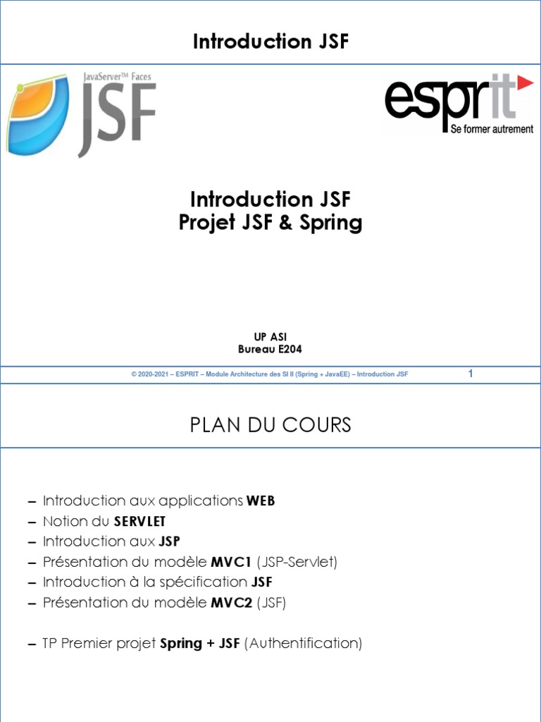 11 - JSF - Intrduction - TP JSF + Spring | PDF | Modèle-vue-contrôleur ...