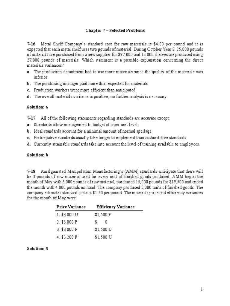Chapter 7 Problems PDF | PDF | Business | Business Economics
