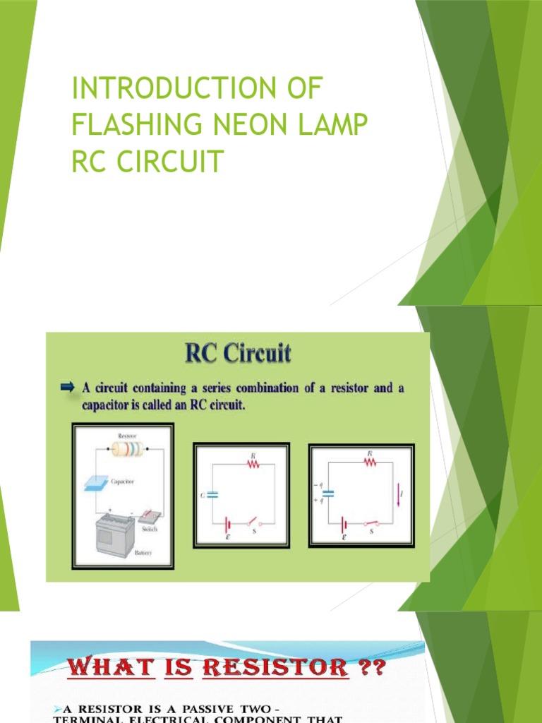 Flashing Neon Lamp RC Circuit Simulation | PDF