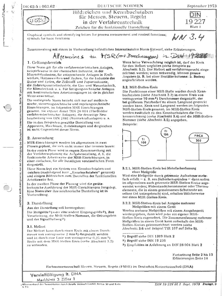 DIN 19 227 Blatt I | PDF