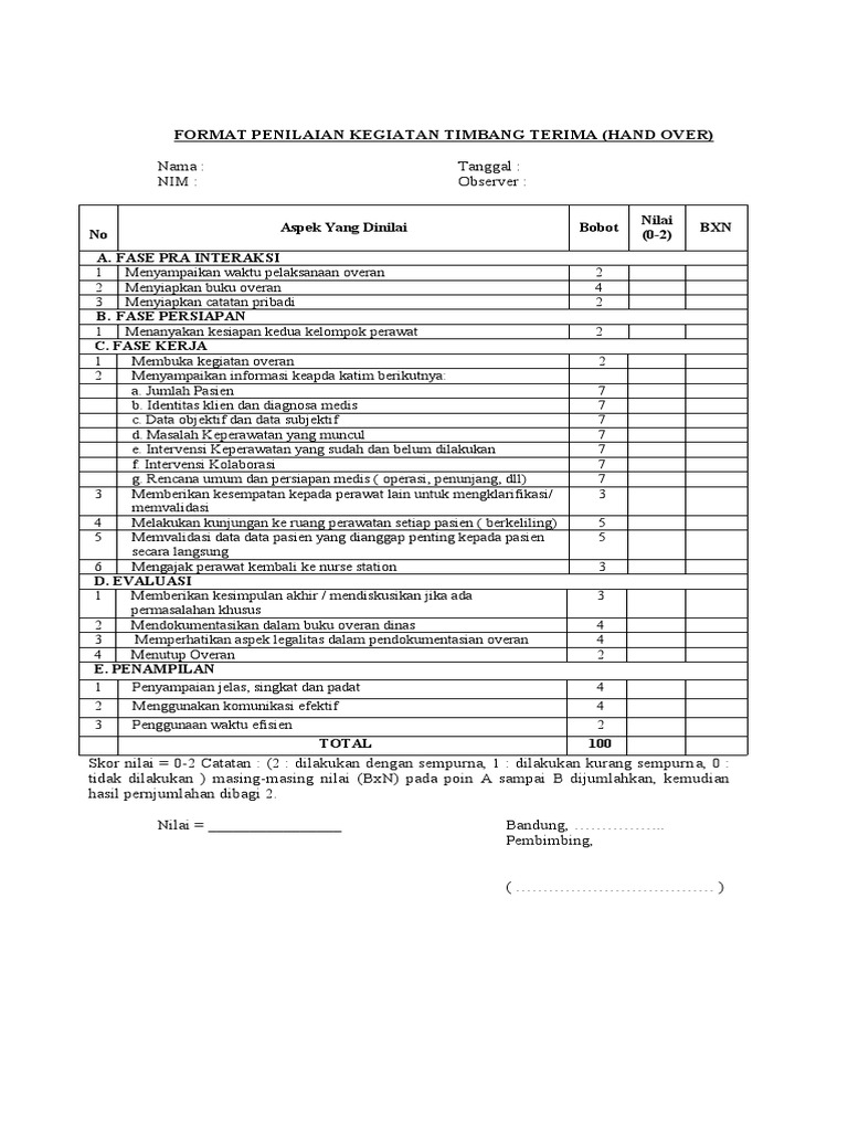 Format Timbang Terima | PDF