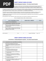 IATF 16949:2016 - Checklist Sample | PDF | Audit | Quality Management