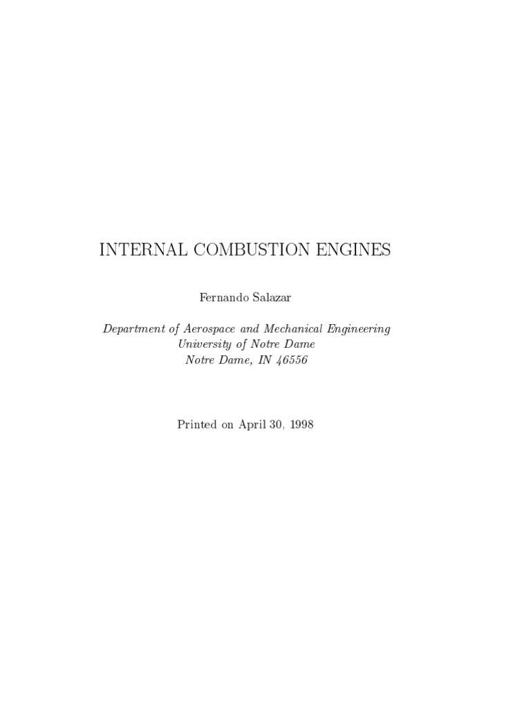 INTERNAL Combustion Engines | PDF