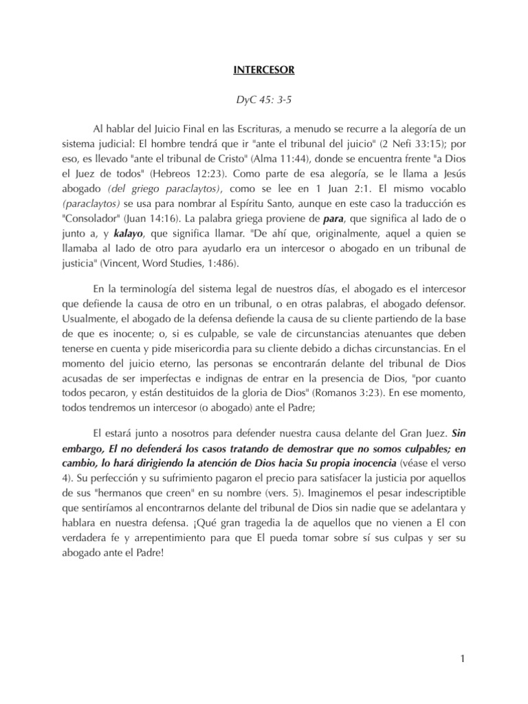 Intercesor (Concepto) | PDF | Dios | Justicia