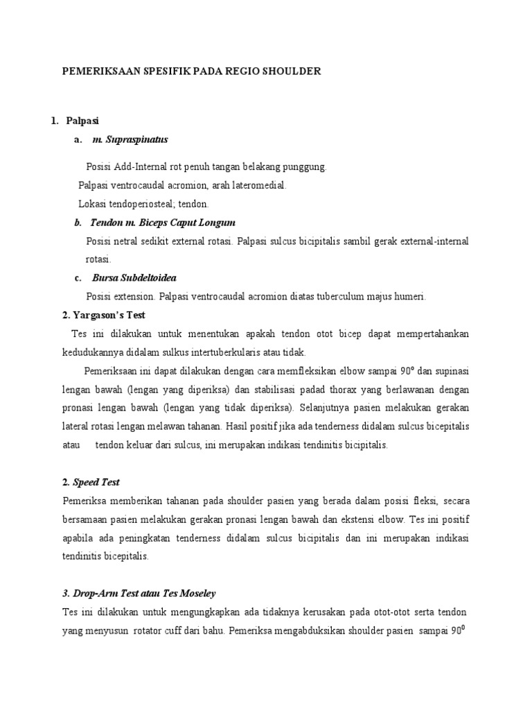 Pemeriksaan Spesifik | PDF