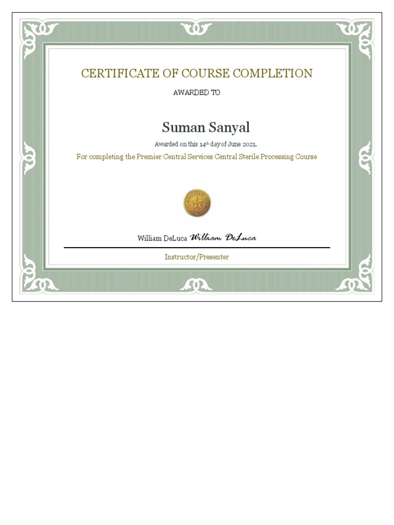 Certificate of Course Completion | PDF