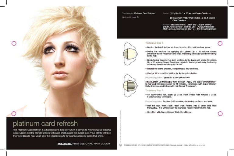 Platinum Card Refresh: Technique: Natural Level: Color | PDF | Shampoo ...