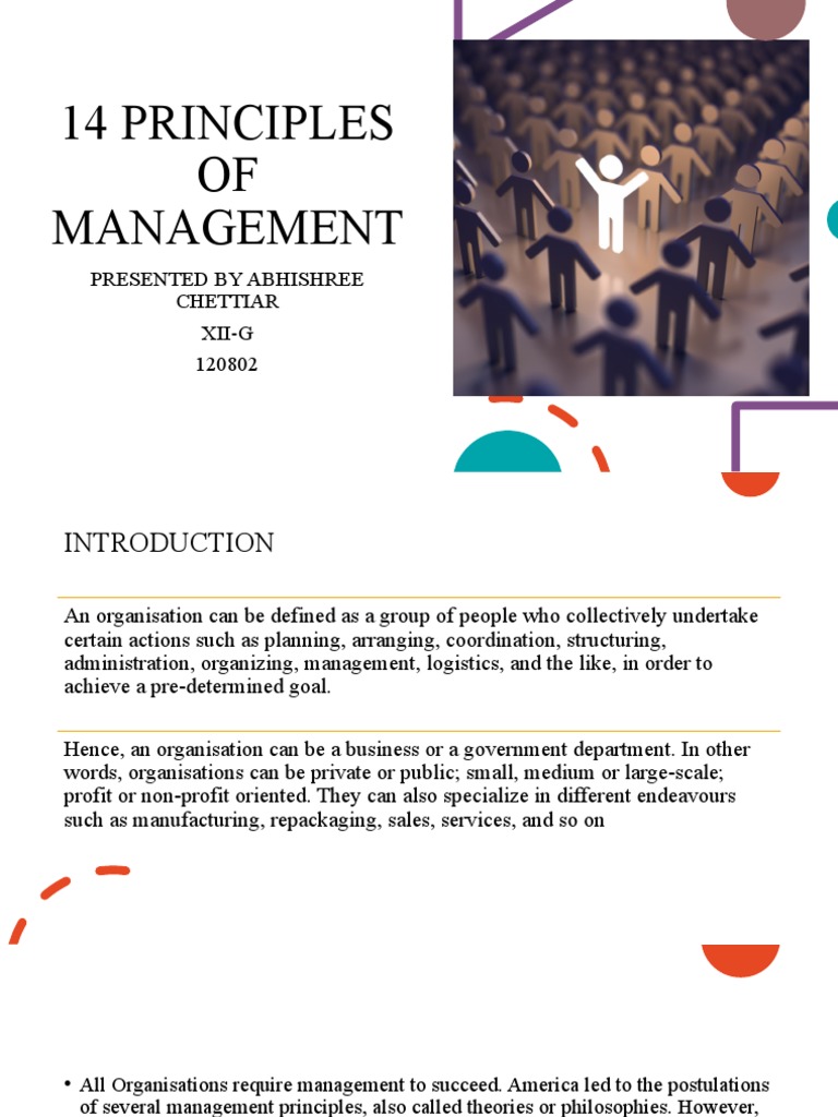 Fayol's 14 Principles of Management | PDF | Science | Science And ...