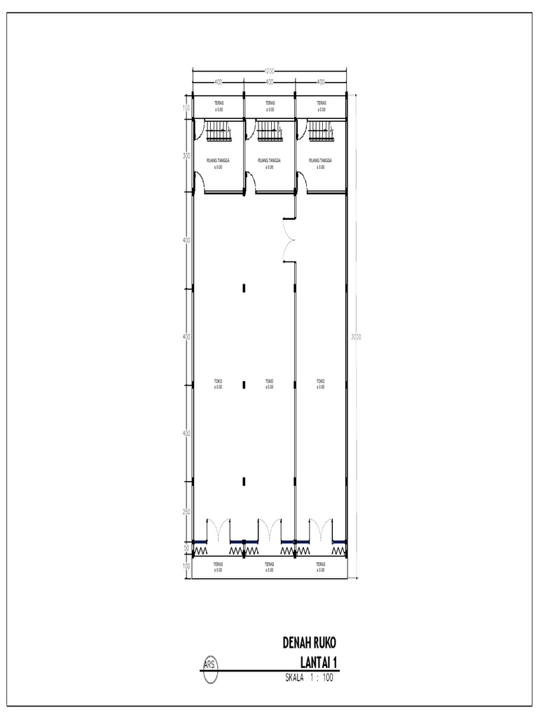 Denah Ruko Lantai 1 | PDF
