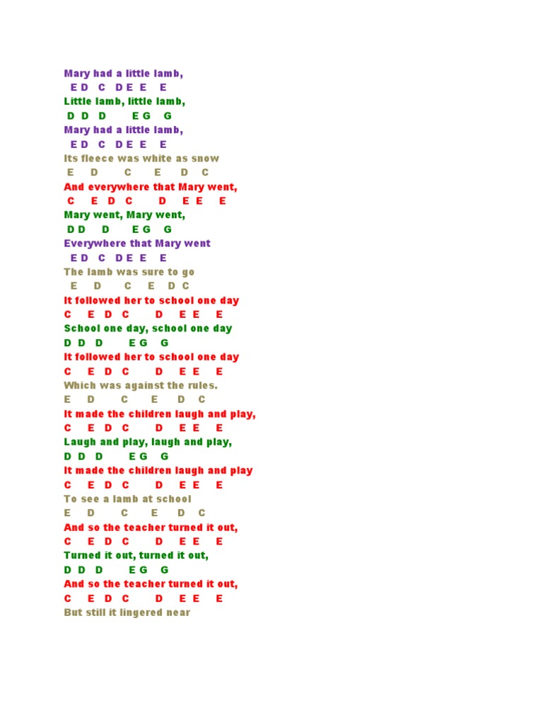 Mary Had A Little Lamb 8085 Program | PDF