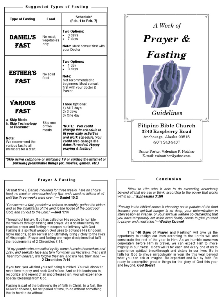 40 Days of Prayer and Fasting | PDF | Fasting | Repentance