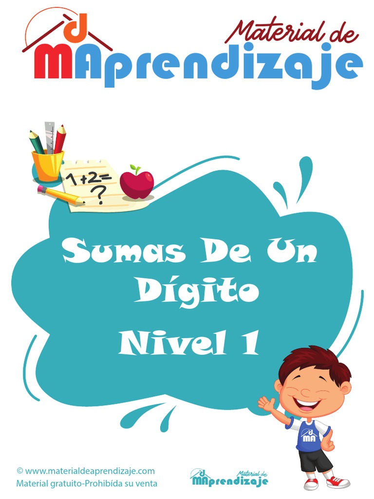 Sumas de un Dígito para Primer Grado | PDF | Entretenimiento (general)