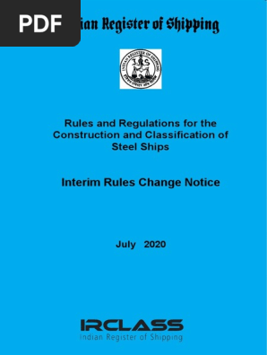 Rules For Classification Of Sea-Going Steel Ships, 49% OFF