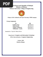 8 Bit ALU Design in Modelsim Using Verilog With Code and Test Bench ...