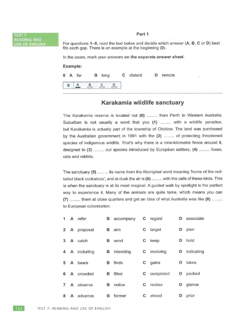 Test 7 - FCE | PDF