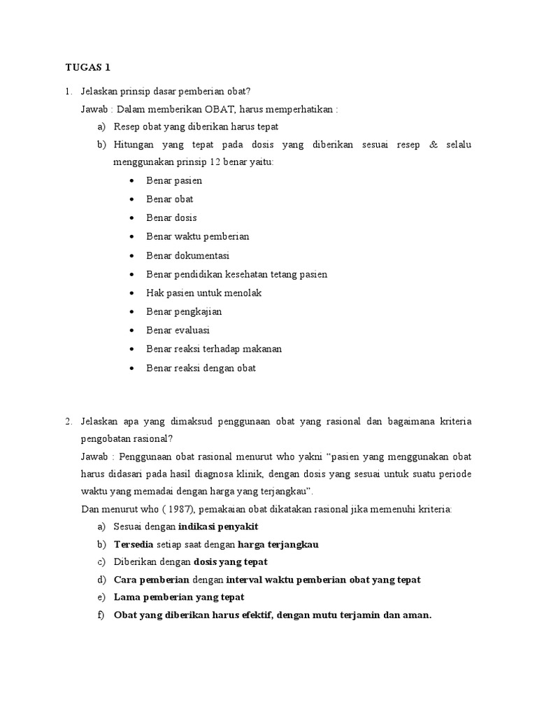 Farma P4 Tugas 1&2 | PDF | Pengembangan Diri | Sains & Matematika