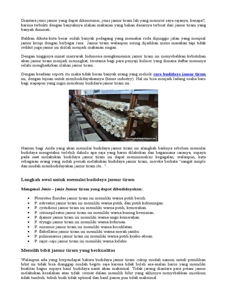 Budidaya Jamur | PDF