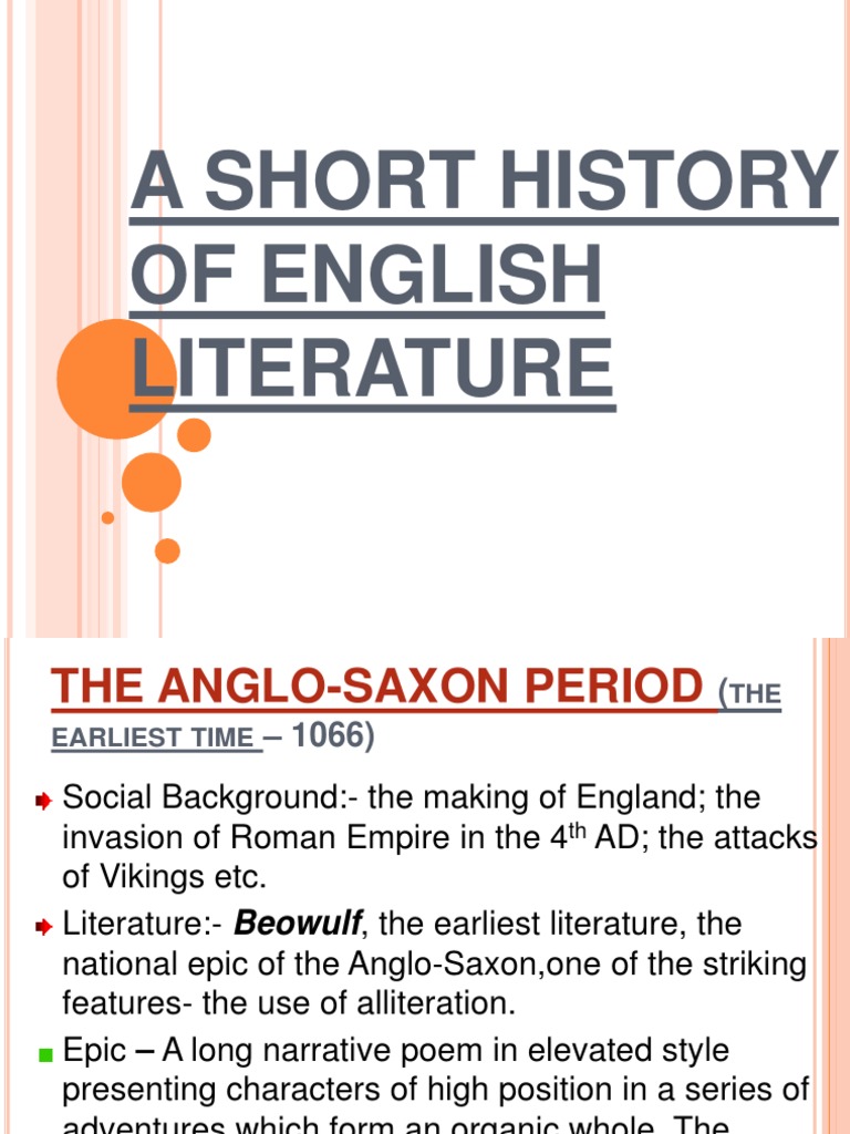 Lesson 2 - The History of English Literature | PDF | Samuel Taylor ...