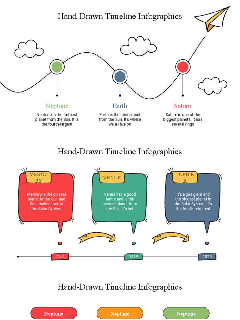 Hand-Drawn Timeline Infographics by Slidesgo | PDF | Planets | Solar System