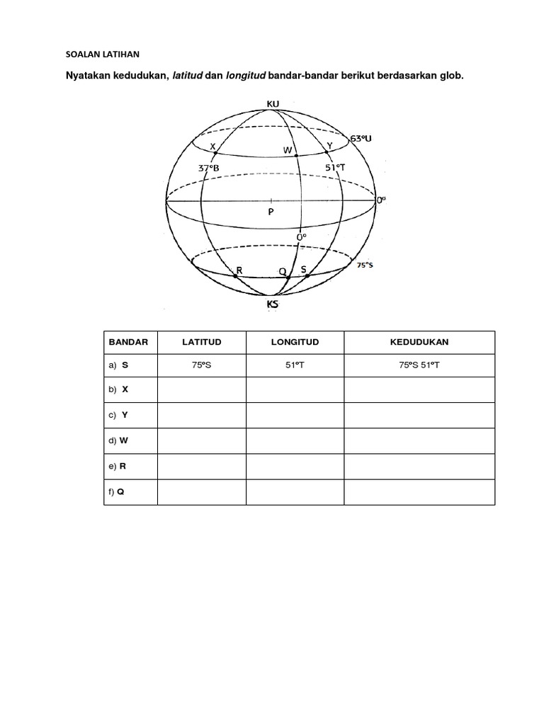 Kedudukan Latitud Dan Longitud | PDF