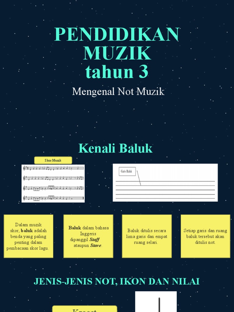 Mengenal Not Muzik | PDF | Seni & Disiplin Bahasa