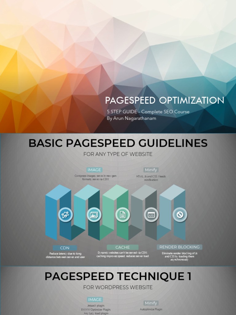 Pagespeed Optimization: 5 STEP GUIDE - Complete SEO Course by Arun ...