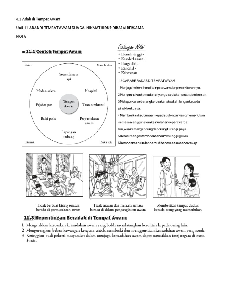4.1 Adab Di Tempat Awam 1 | PDF