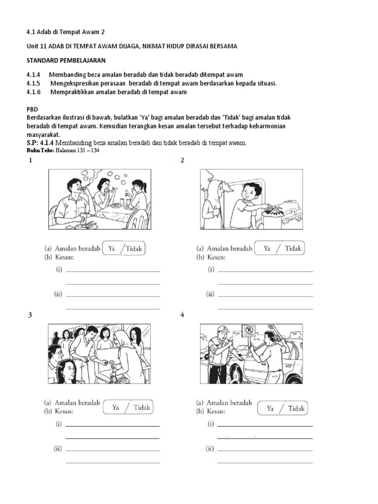 4.1 Adab Di Tempat Awam 2 | PDF