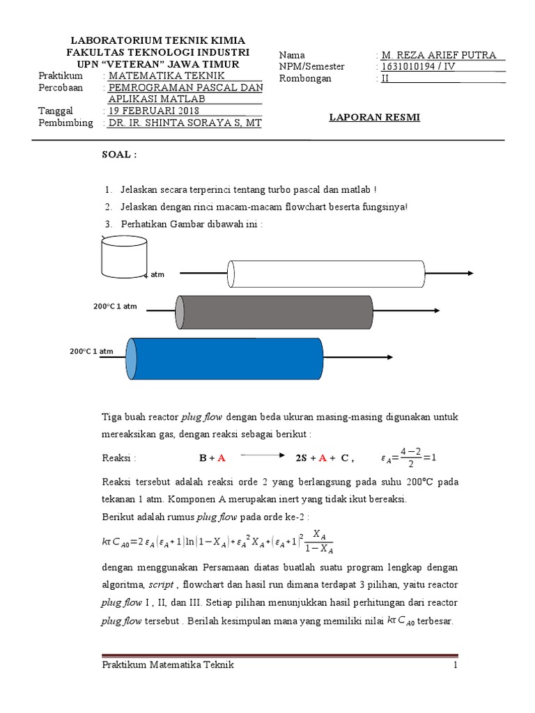 Lapres 1 Matematika Teknik | PDF