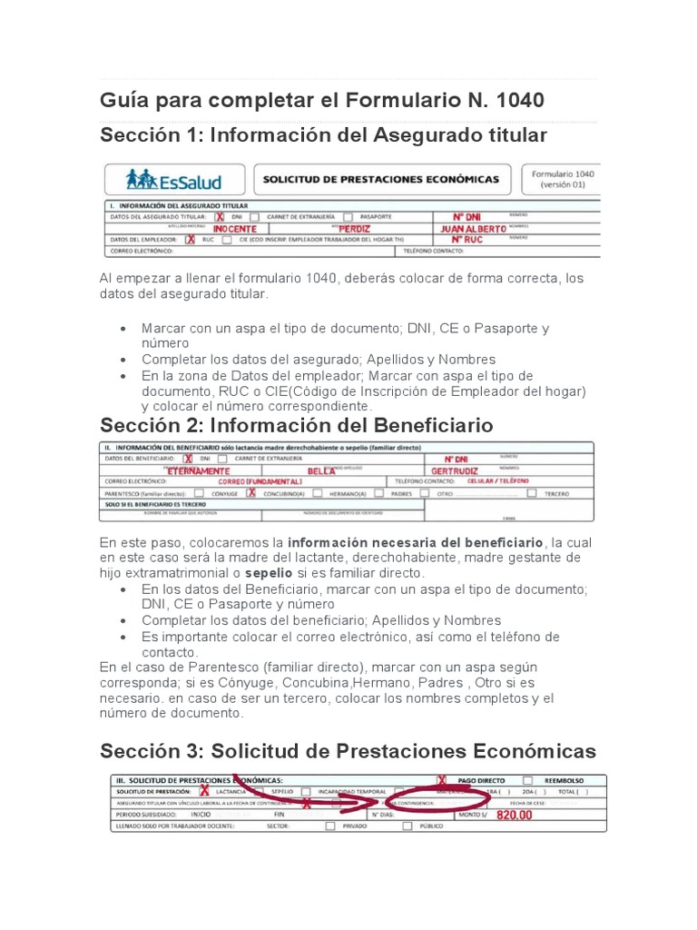 Ejemplo De Formulario 1040ez Completado