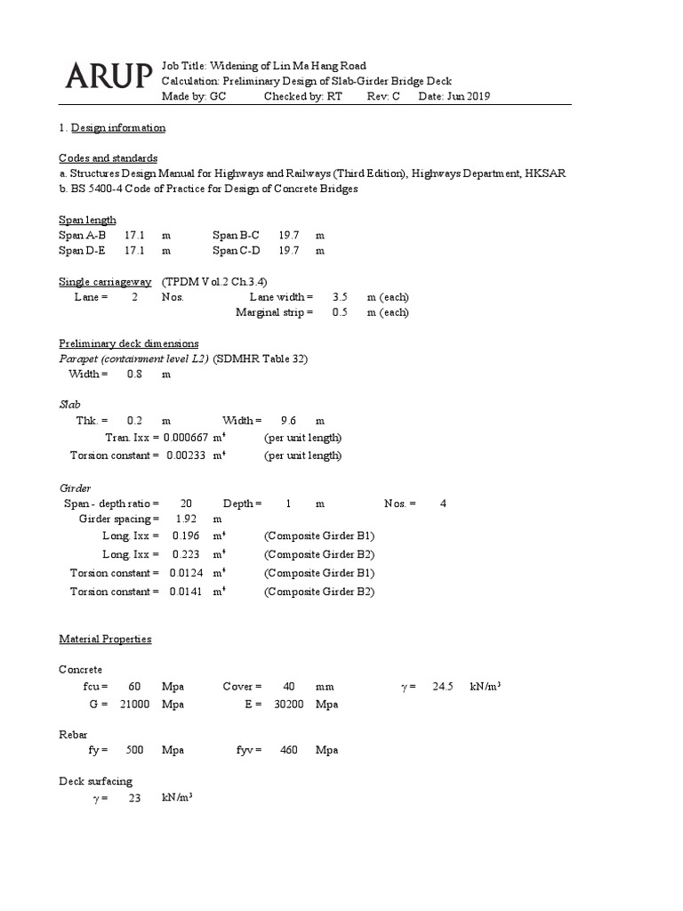 Parapet (Containment Level L2) (SDMHR Table 32) | PDF | Structural ...