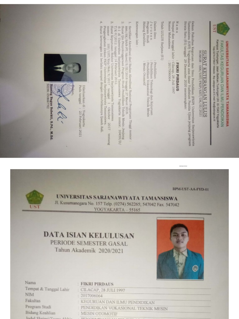 Syarat Wisuda Fikri Pirdaus | PDF