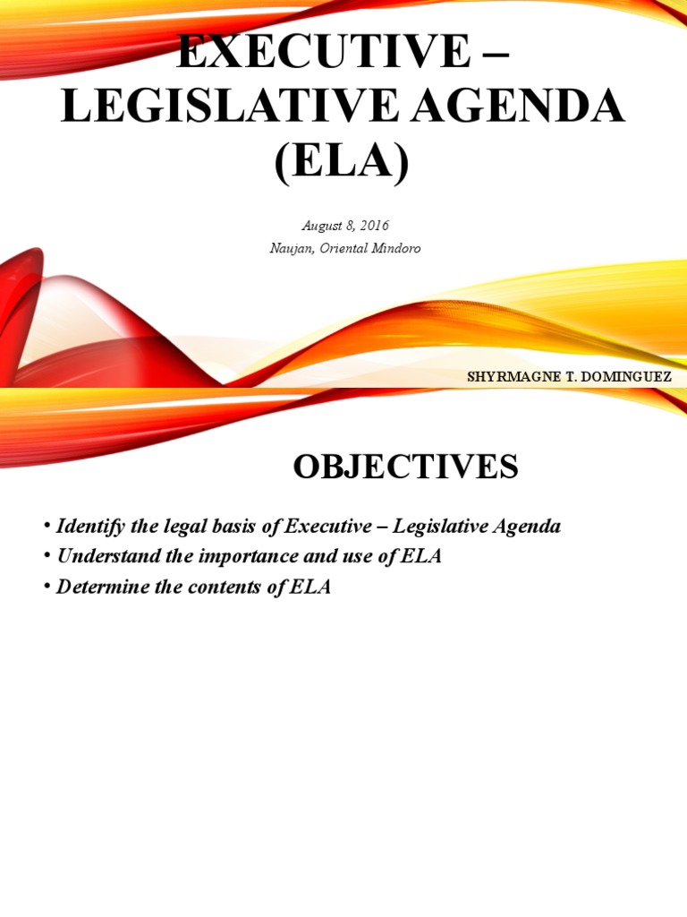 Executive - Legislative Agenda Presentation | Download Free PDF ...