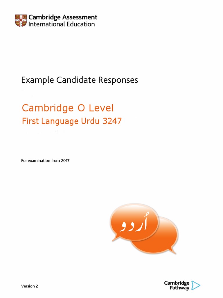 3247 Example Candidate Responses (For Examination From 2017) | PDF ...