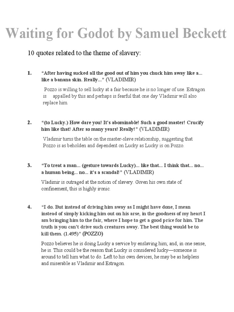 Waiting For Godot - Quotes | PDF