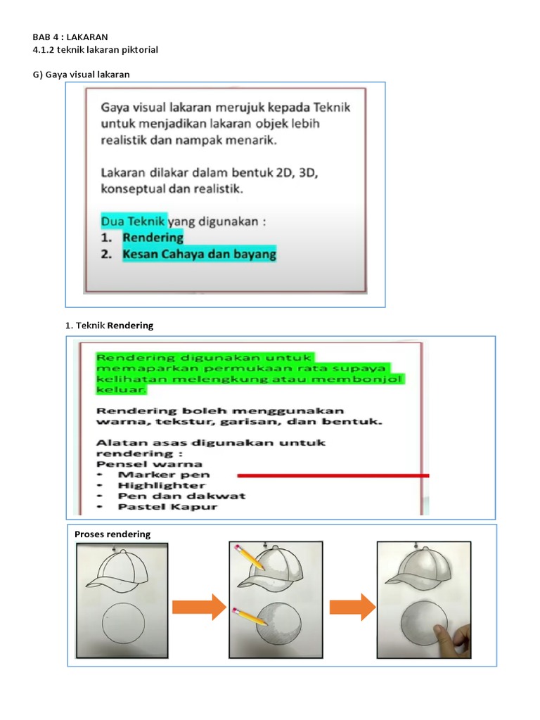 4.1.2 G Gaya Visual Lakaran Rendering | PDF