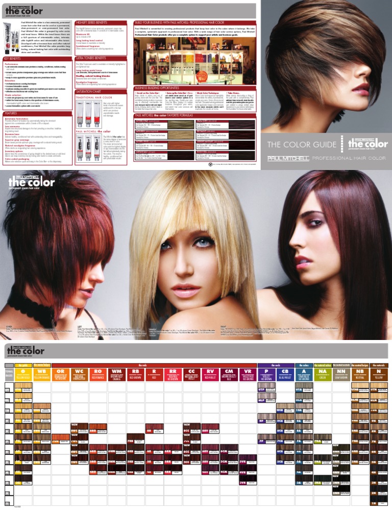 Paul Mitchell Brown Hair Color Chart