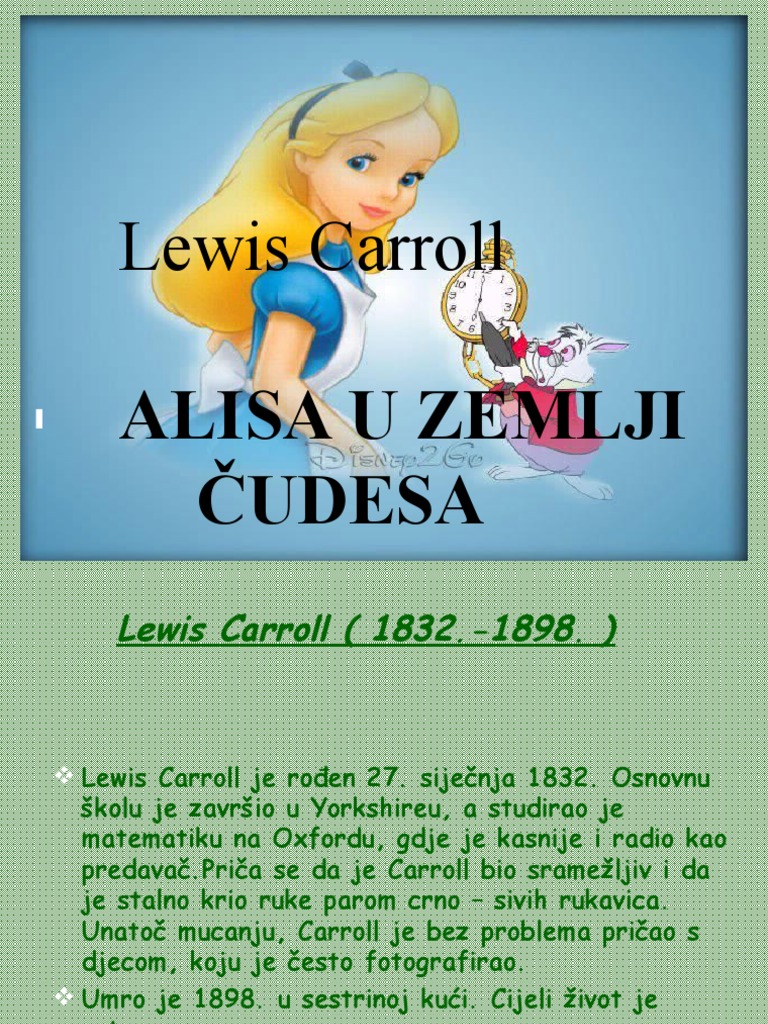 Lewis Carroll Alisa U Zemlji Cudesa | PDF
