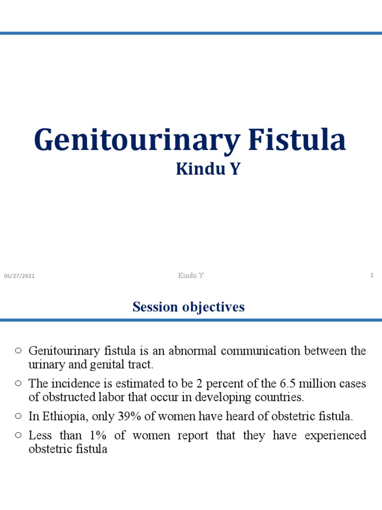 Session10-Genitourinary Fistula | PDF | Vagina | Urinary Incontinence Session10-Genitourinary Fistula | PDF | Vagina | Urinary Incontinence