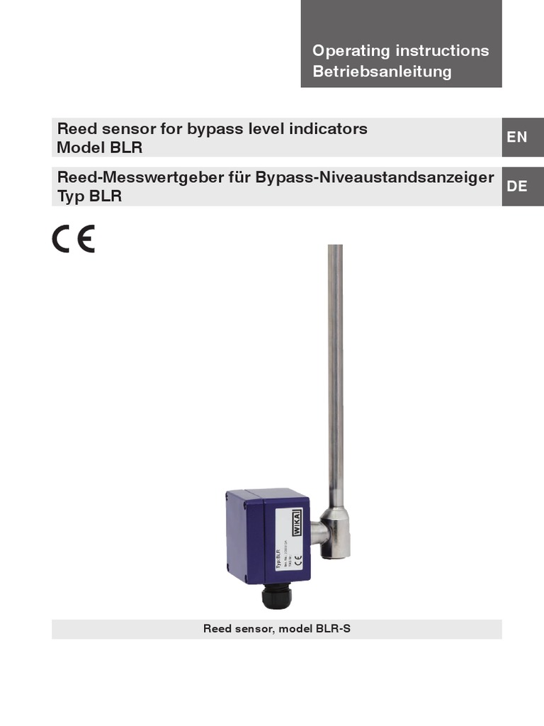 Reed Sensor For Bypass Level Indicators Model BLR Reed-Messwertgeber ...