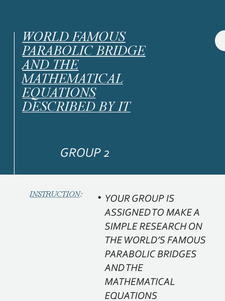 Famous Parabolic Bridges and Equations | PDF | Mathematical Analysis ...