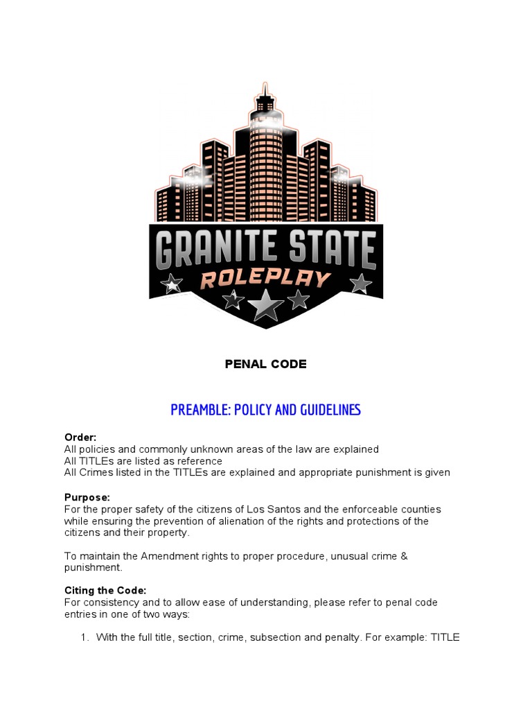 GSRP Penal Code Finalised 2021 | Download Free PDF | Theft | Burglary