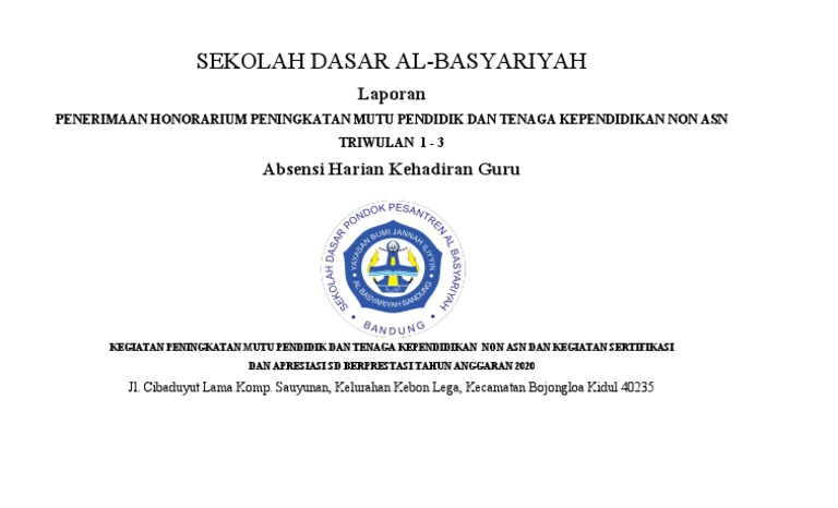 Sampul Absensi Guru dan Siswa SD | PDF | Ilmu Sosial | Kesehatan Holistik