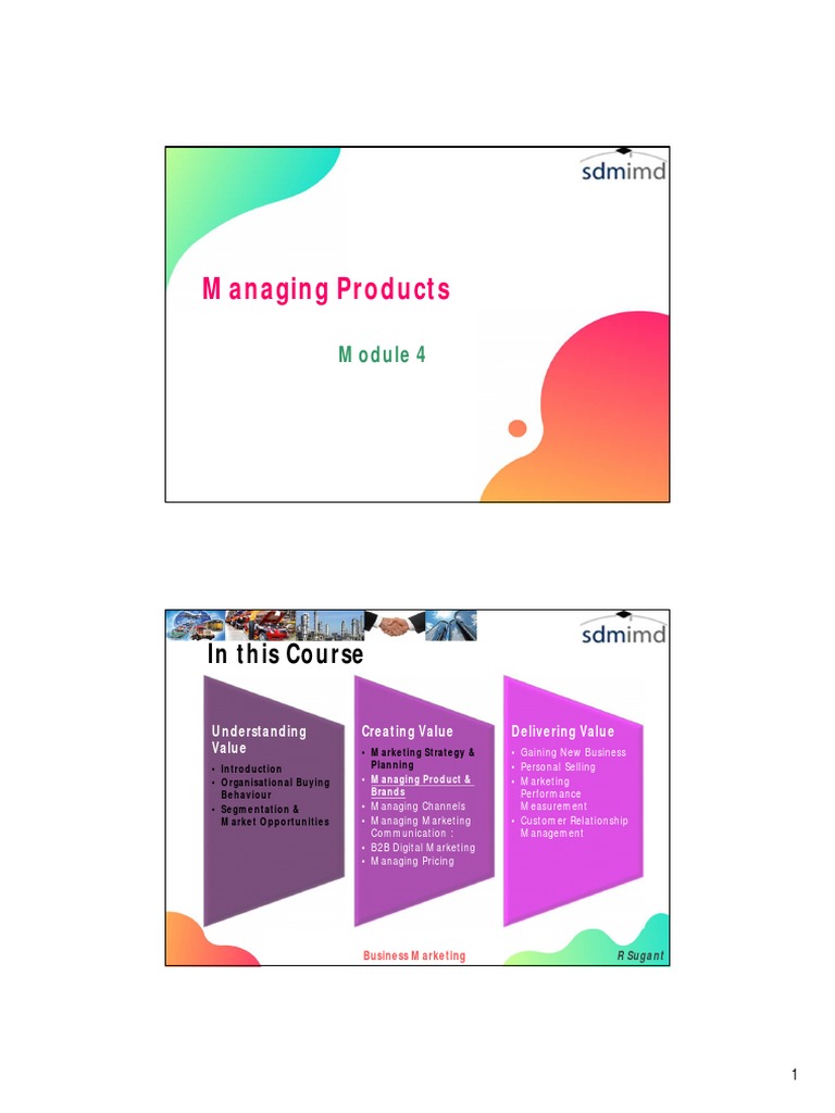 Module 4 - Managing Products | PDF | New Product Development | Marketing