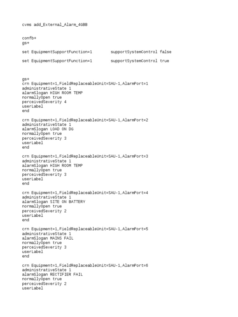 External Alarms On Sau | PDF