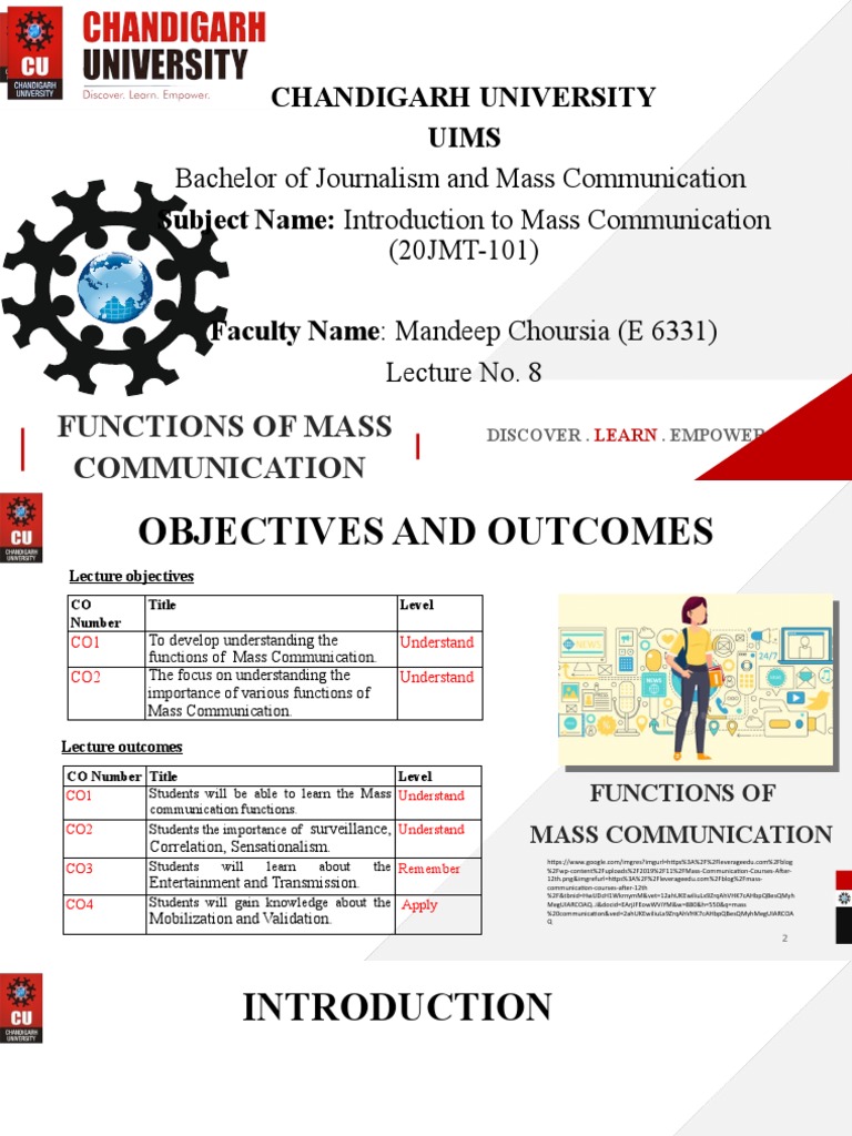 Functions of Mass Communication | PDF | Mass Media | Communication