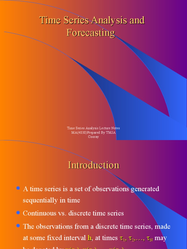 Time Series Analysis and Forecasting | PDF | Autoregressive Model ...