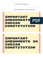 All Amendments in Indian Constitution PDF | PDF