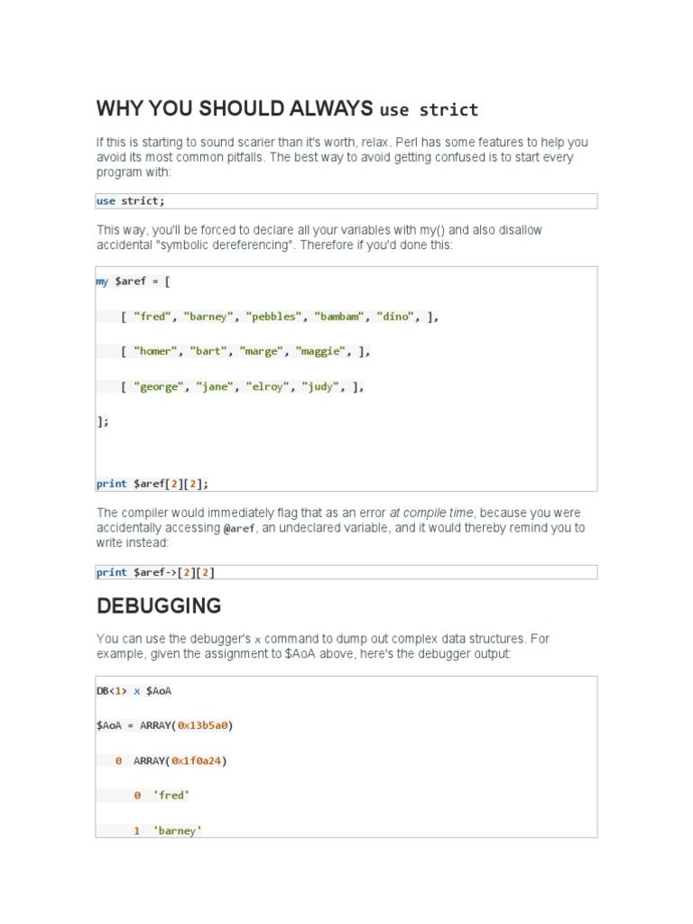 Why You Should Always: Use Strict | PDF | Array Data Structure | Software